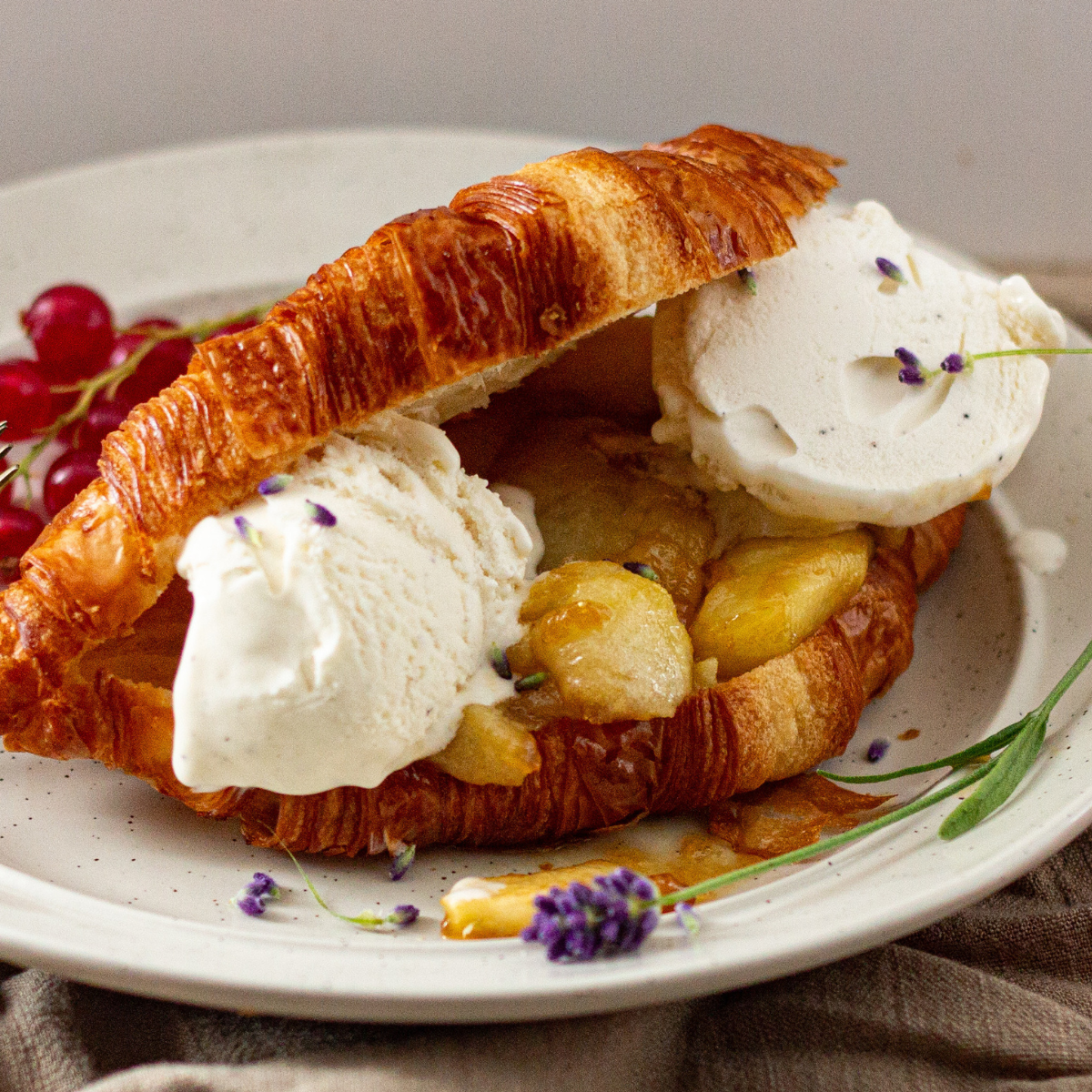 Nigel Slater’s Croissants with Caramelised Apples and Ice Cream ...